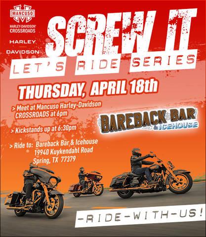 Mancuso Crossroad's Screw It, Let's Ride Series to Bareback Bar ...